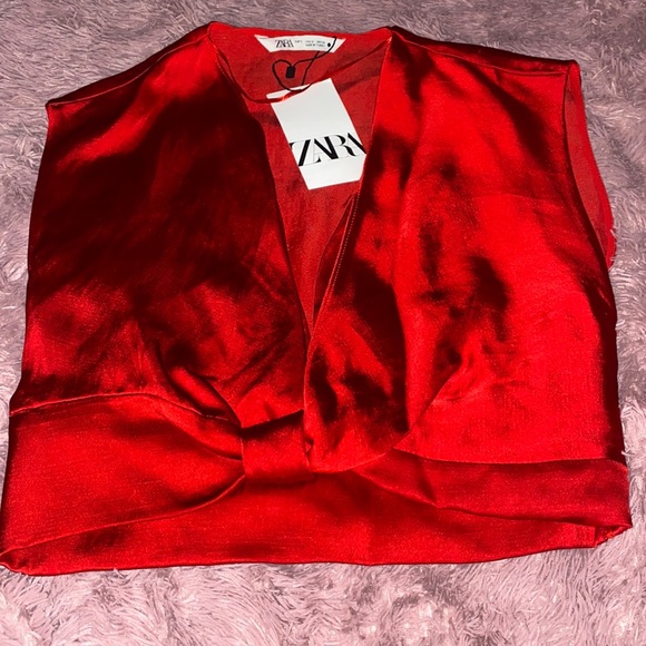 Zara | Tops | Zara Red Top | Poshmark